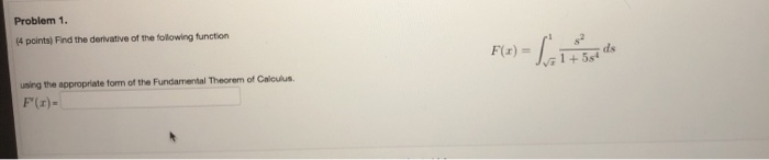 Solved Problem 1. (4 points) Find the derivative of the | Chegg.com