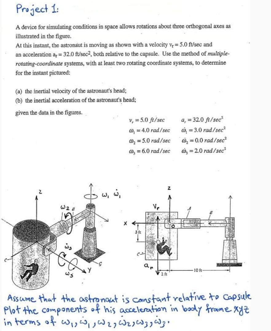 Solved Project 1 A device for simulating conditions in space | Chegg.com