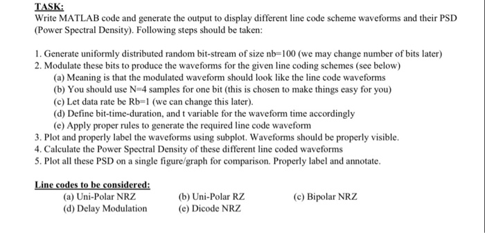 Solved Task Write Matlab Code And Generate The Output To 7584