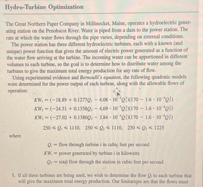 The Great Northern Paper Company in Millinocket, | Chegg.com
