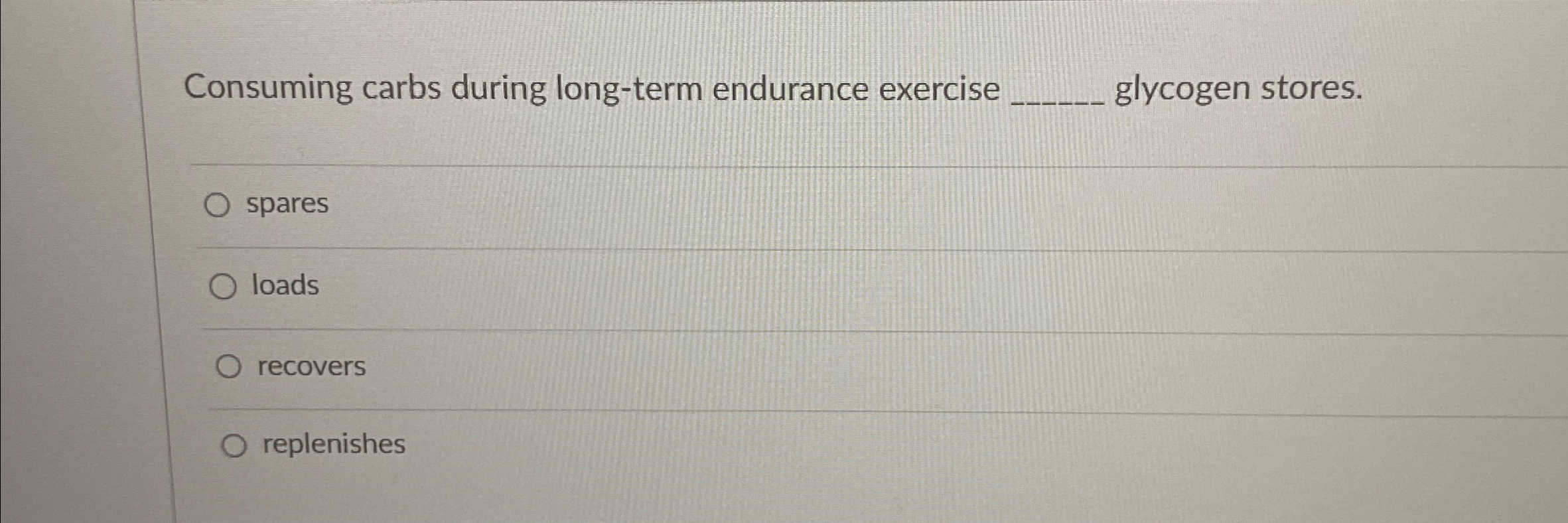 Solved Consuming carbs during long-term endurance exercise | Chegg.com