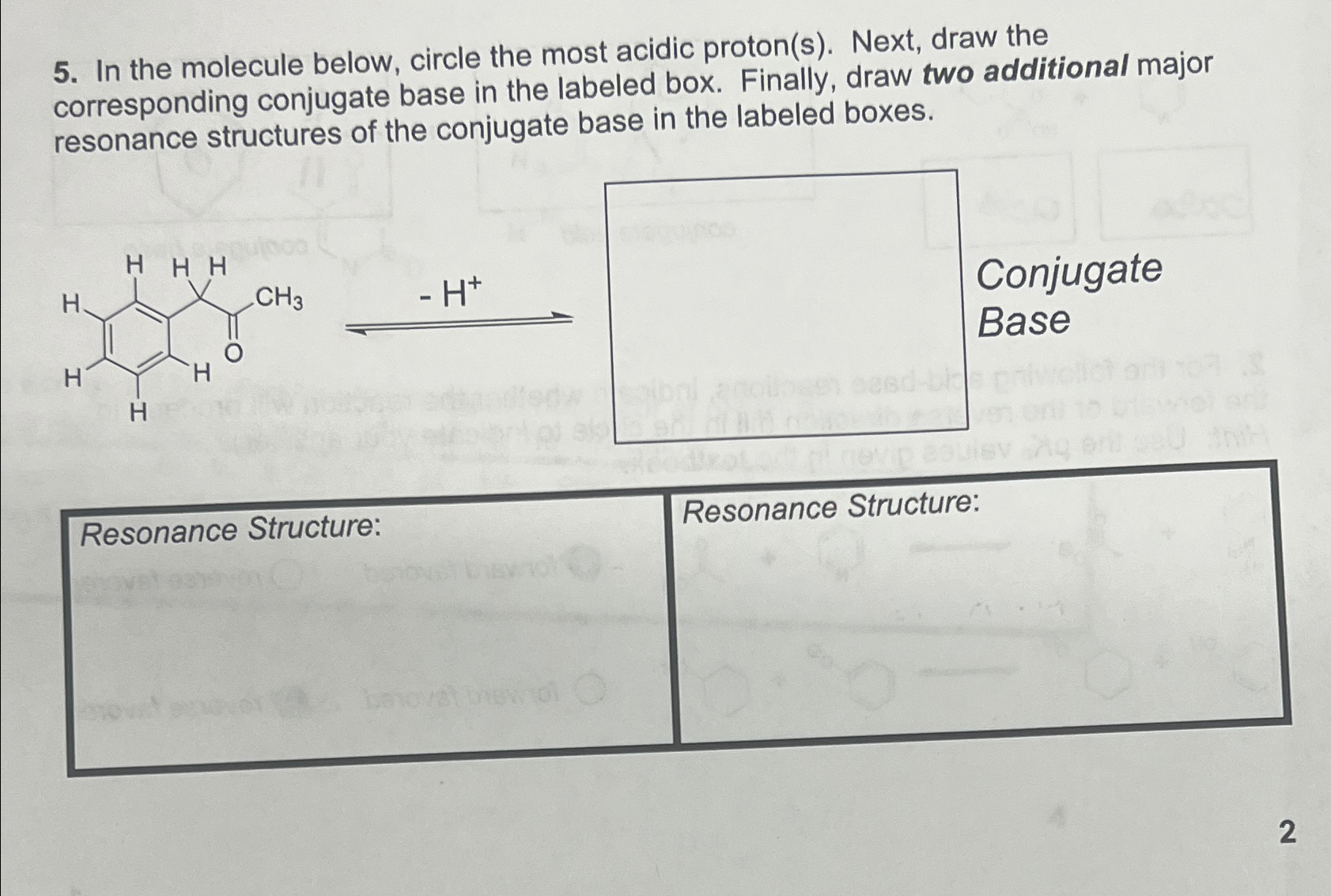 Solved In the molecule below, circle the most acidic | Chegg.com