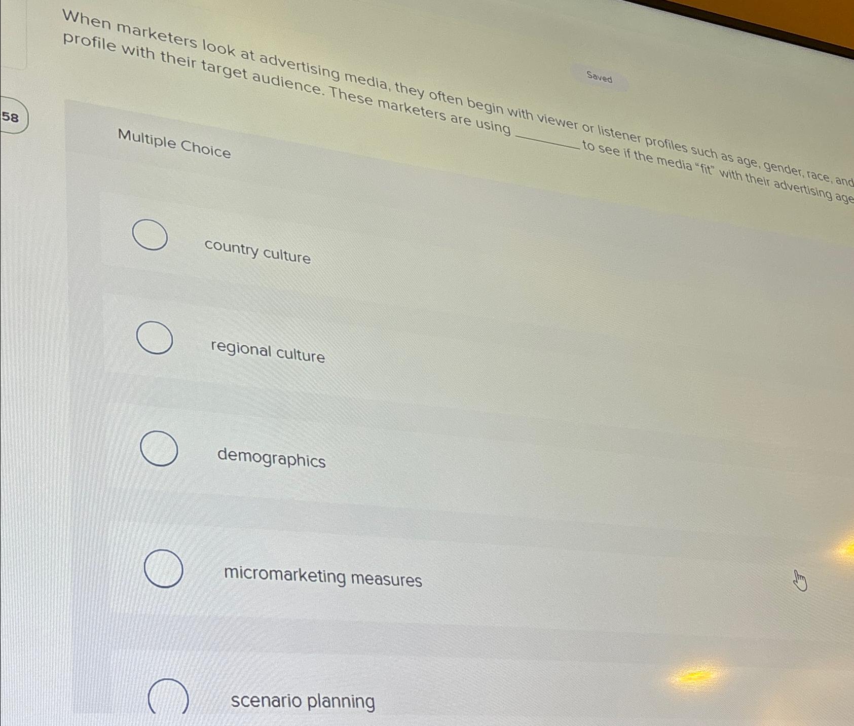 Solved When marketers look at advertising media, they often | Chegg.com