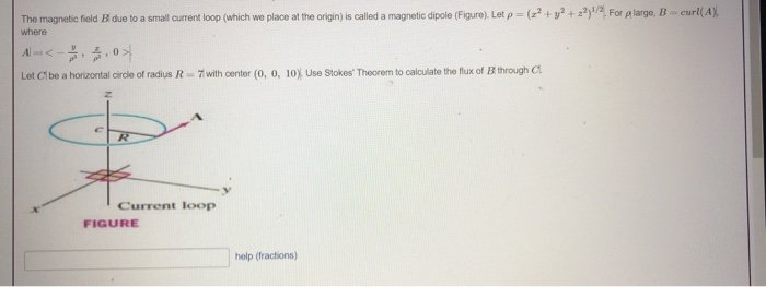 Solved The magnetic field B due to a small current loop | Chegg.com