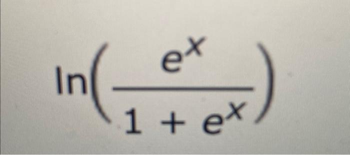 ln(1+exex) | Chegg.com
