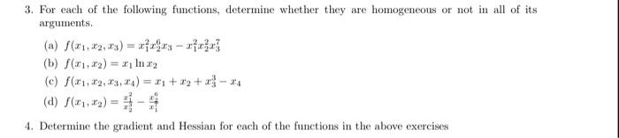 Solved 3. For each of the following functions, determine | Chegg.com