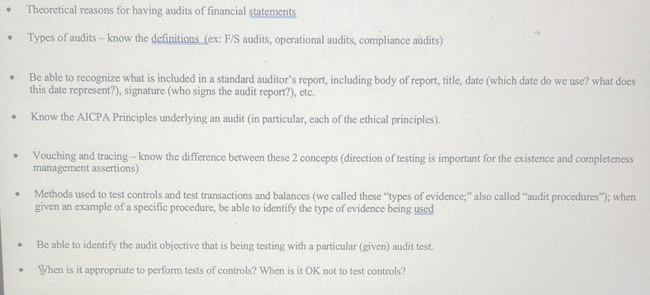 Solved Theoretical reasons for having audits of financial | Chegg.com