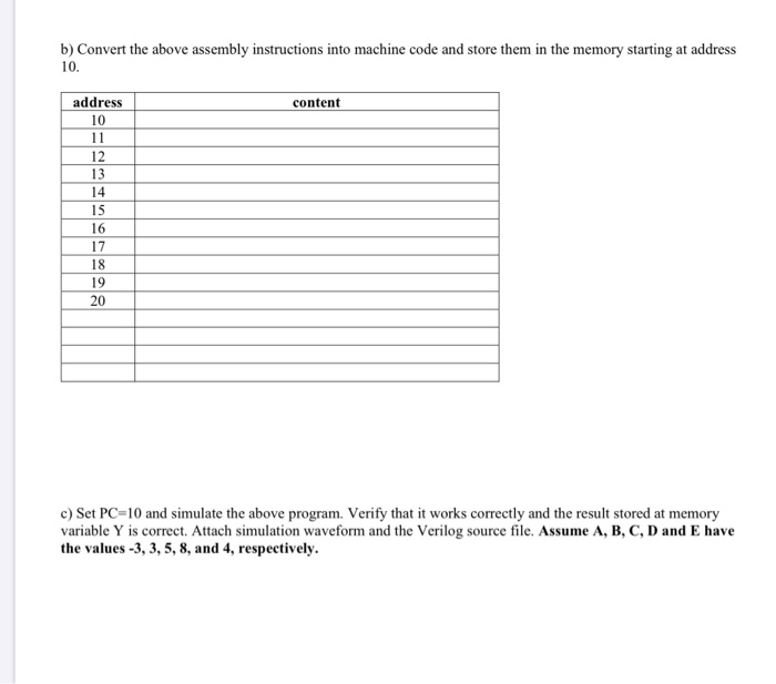Solved 2) Assume A,B,C,D,E and Y are memory cells with | Chegg.com