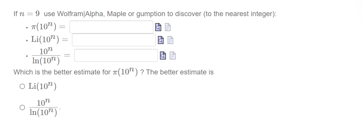 Solved If n=9 ﻿use Wolfram|Alpha, ﻿Maple or gumption to | Chegg.com