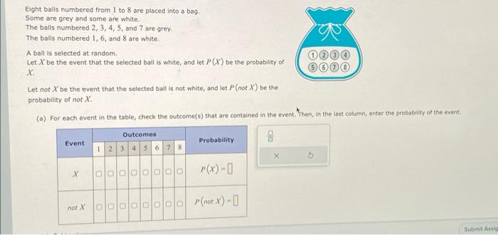 Solved Eight balls numbered from 1 to 8 are placed into a | Chegg.com