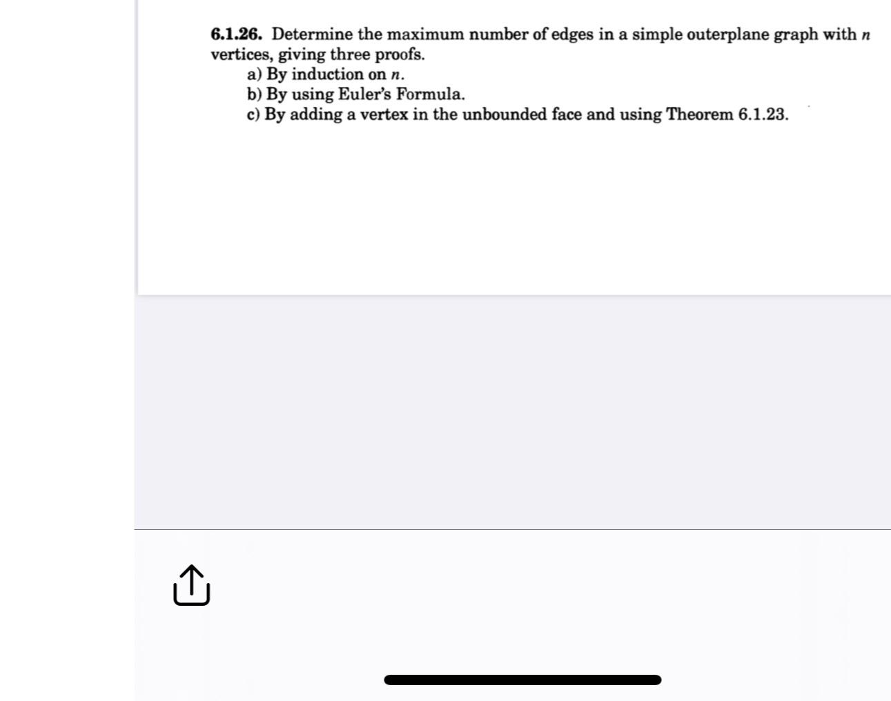Solved 6.1.26. ﻿Determine the maximum number of edges in a | Chegg.com