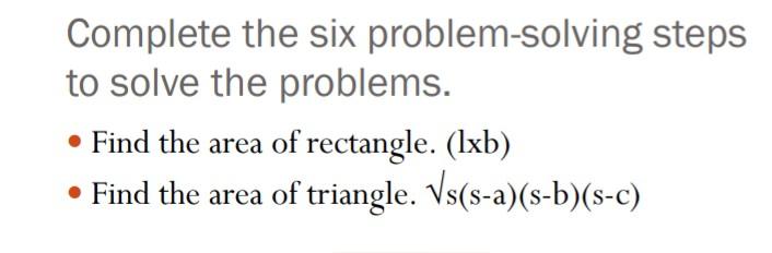 Solved solve these two problems using problem-solving steps | Chegg.com