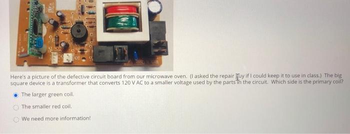 Solved Here's a picture of the defective circuit board from | Chegg.com