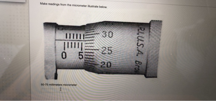 Solved Make readings from the micrometer illustrate below. | Chegg.com