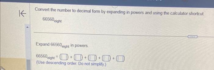 Solved Convert the number to decimal form by expanding in | Chegg.com