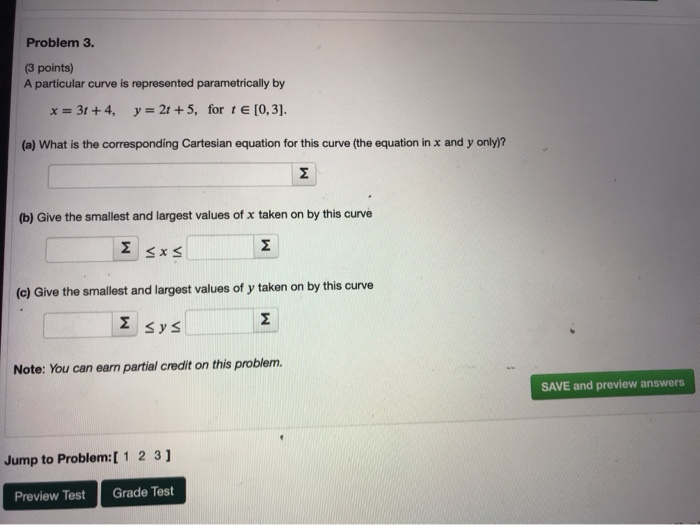Solved Problem 3. (3 points) A particular curve is | Chegg.com