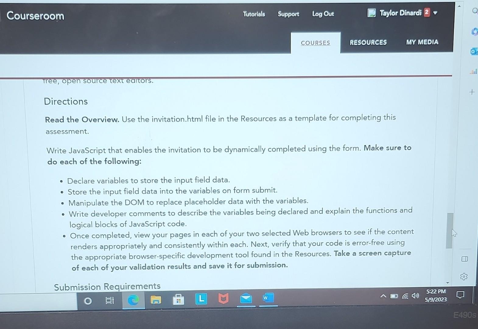 Solved Directions Read the Overview. Use the invitation.html | Chegg.com