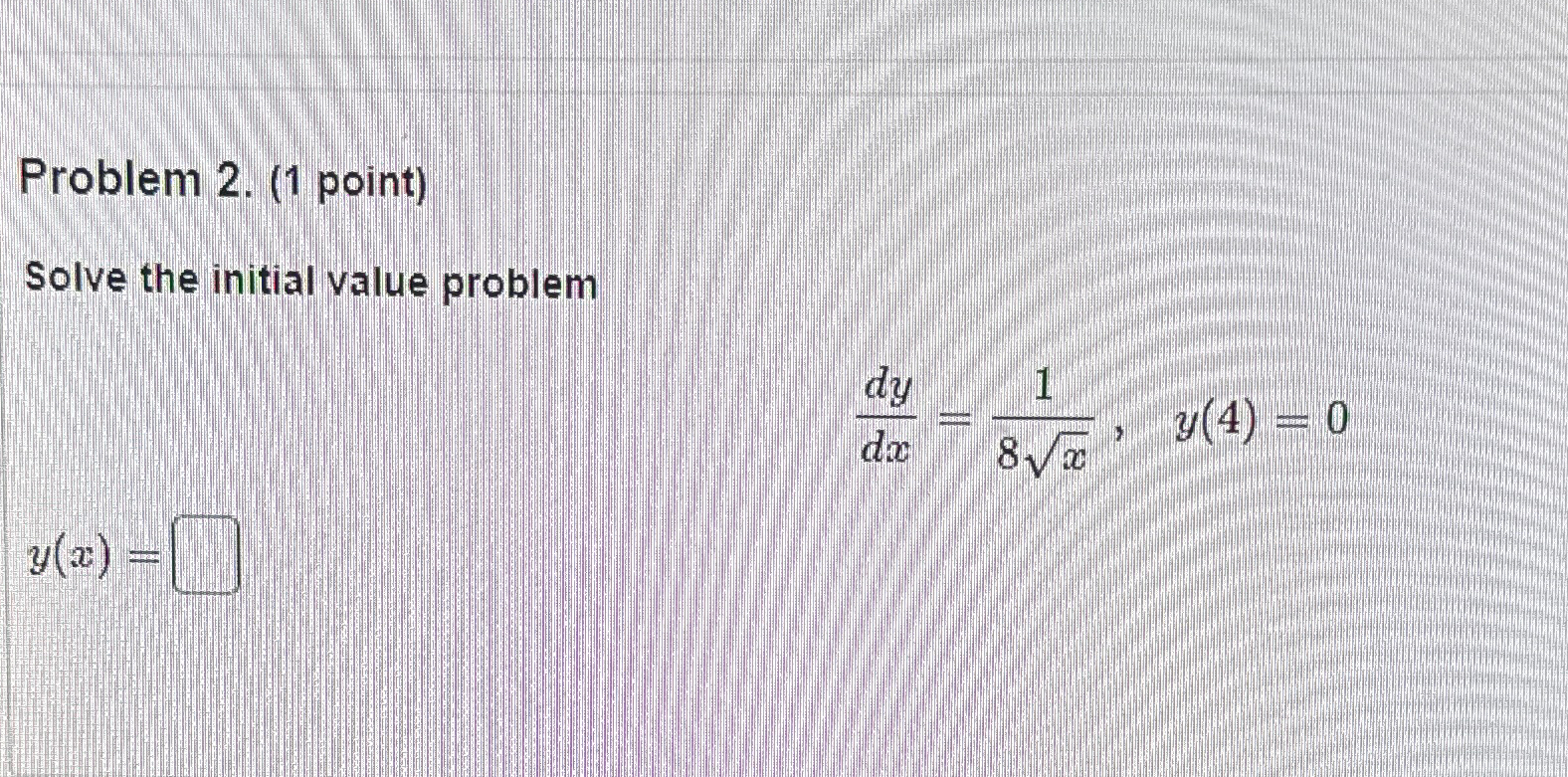 Solved Problem 2 1 ﻿pointsolve The Initial Value 8735