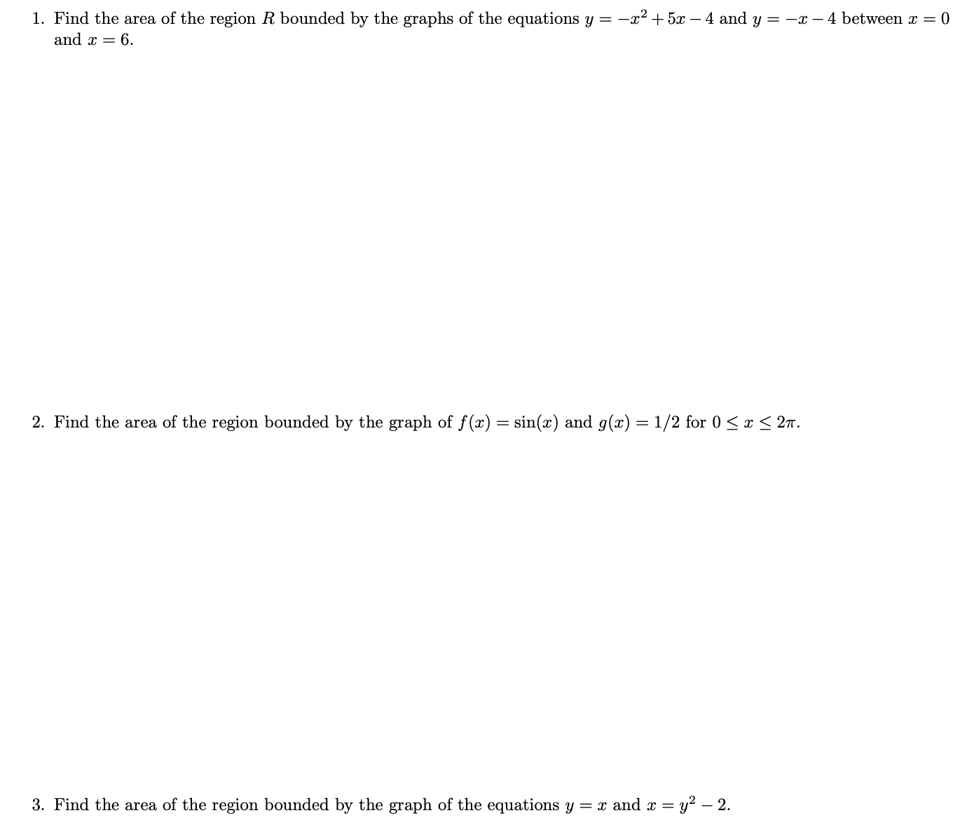 Solved Find the area of the region R ﻿bounded by the graphs | Chegg.com