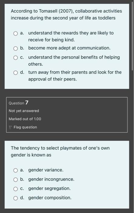Solved According to Tomasell (2007), collaborative | Chegg.com