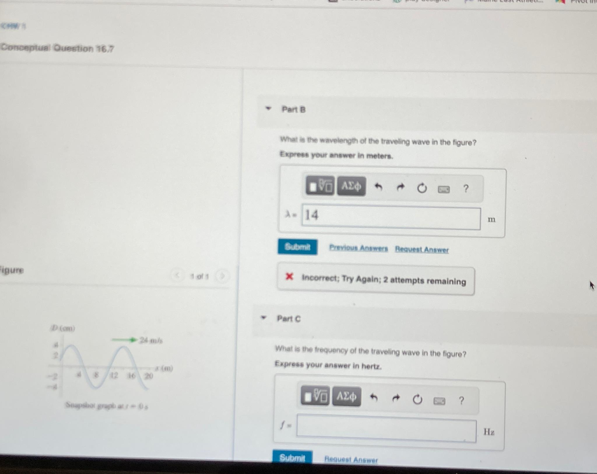 Solved राक /\\nConceptual Ouestion 16.7\\nPart B\\nWhat is | Chegg.com