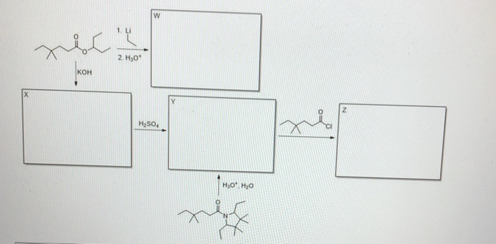 Solved 2 но кон H,SO но, но 11 1 1 IO Compound w > > X ) ) | Chegg.com