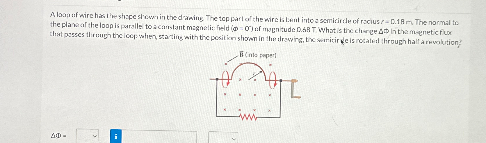 Solved A loop of wire has the shape shown in the drawing. | Chegg.com