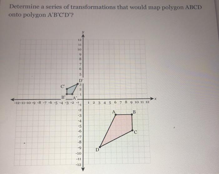 Solved Determine a series of transformations that would map | Chegg.com