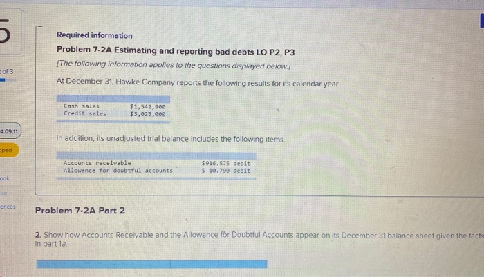 Solved Required information Problem 7-2A Estimating and | Chegg.com