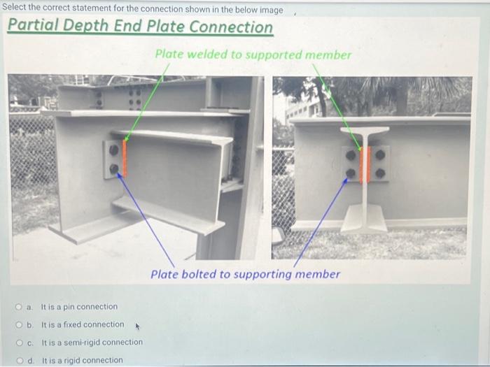 Solved Plate welded to supported member , porting member a. | Chegg.com
