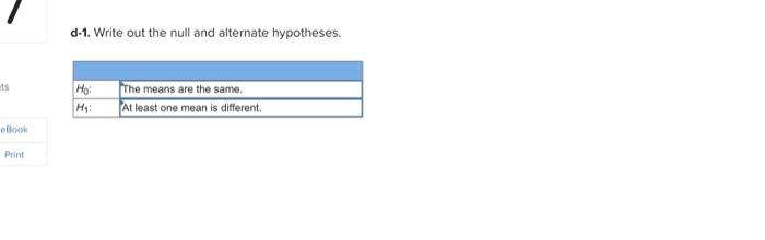 Solved Using the partial ANOVA Table found in question d-2. | Chegg.com