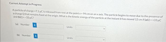 Solved A particle of charge +7.1μC is released from rest at | Chegg.com