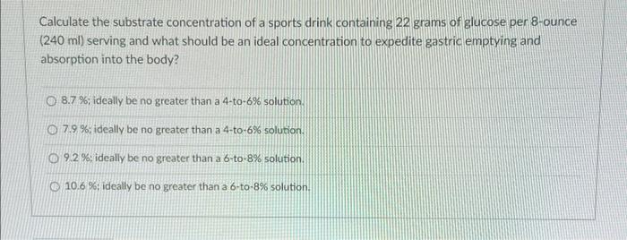 Solved What dehydration state (or percentage loss of | Chegg.com