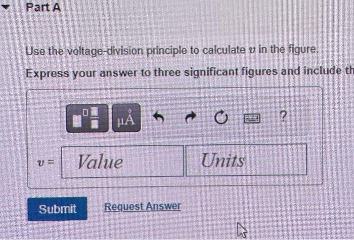 Solved Use the voltage-division principle to calculate v in | Chegg.com