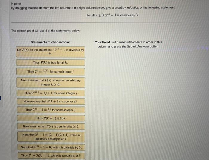 Solved Induction proofs. Please look at both pictures since | Chegg.com