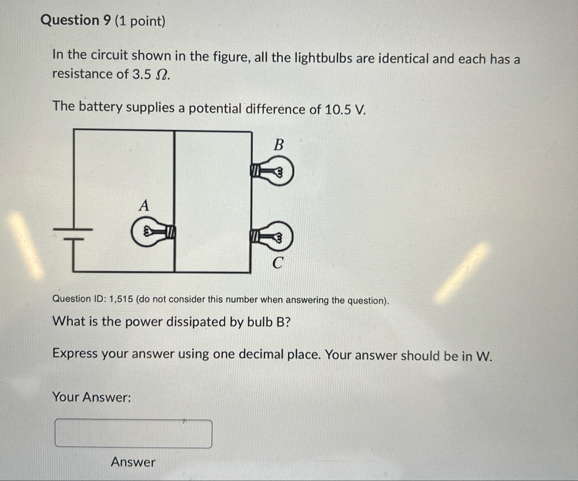 Solved Question 9 (1 ﻿point)In the circuit shown in the | Chegg.com