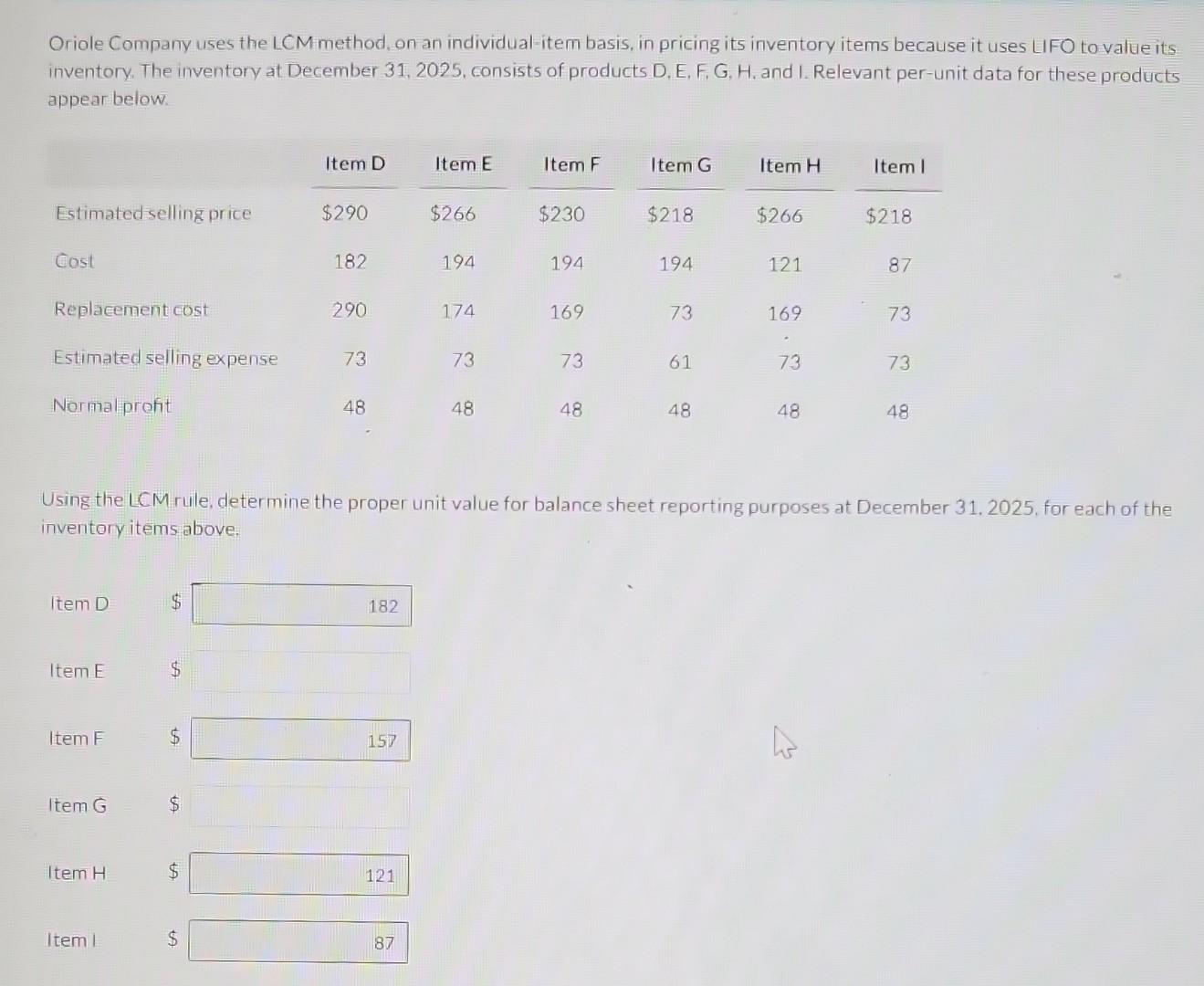 Solved Oriole Company Uses The LCM Method On An Chegg solved-oriole-company-uses-the-lcm-method-on-an-chegg
