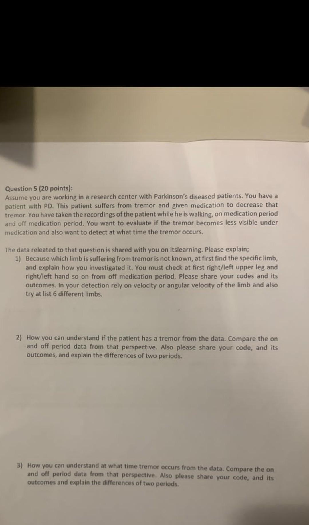 Solved Question 5 (20 points): Assume you are working in a | Chegg.com