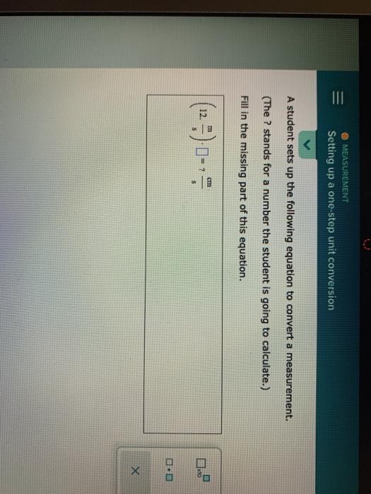 Solved MEASUREMENT Setting up a one-step unit conversion A | Chegg.com