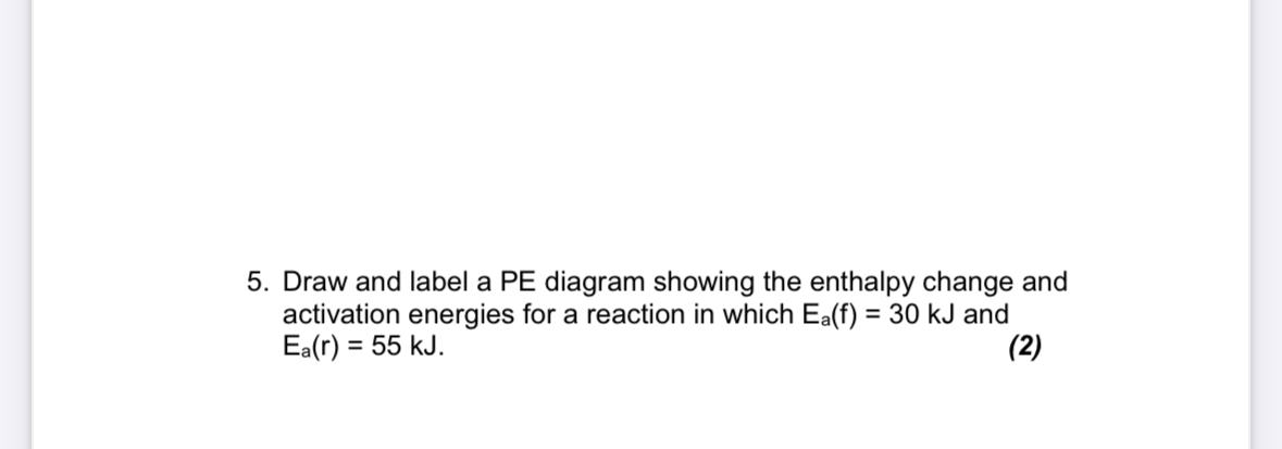 Solved Draw and label a PE diagram showing the enthalpy | Chegg.com