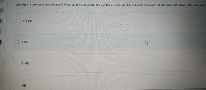 Solved Consider a 4-way set associative cache made up of | Chegg.com