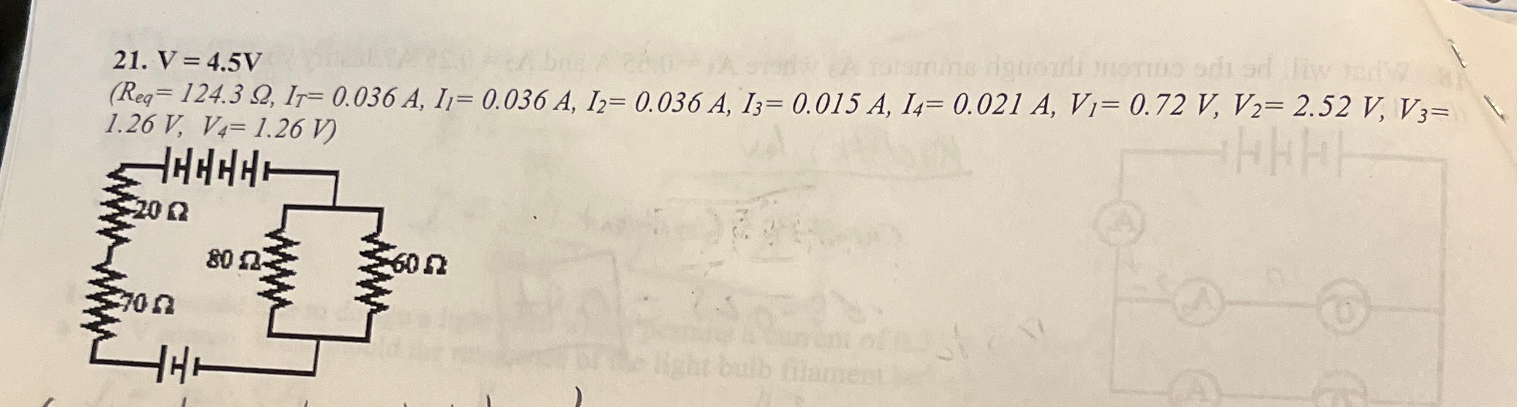 Solved Find the equivalent resistance, the total current, | Chegg.com