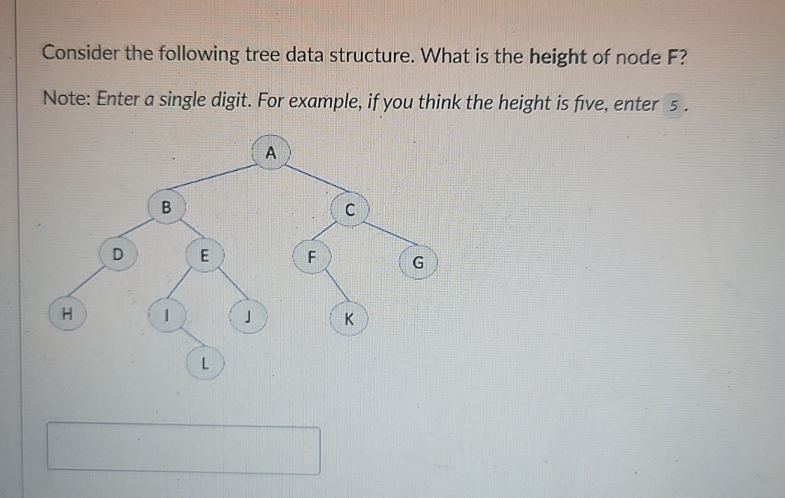 Solved Consider the following tree data structure. What is | Chegg.com