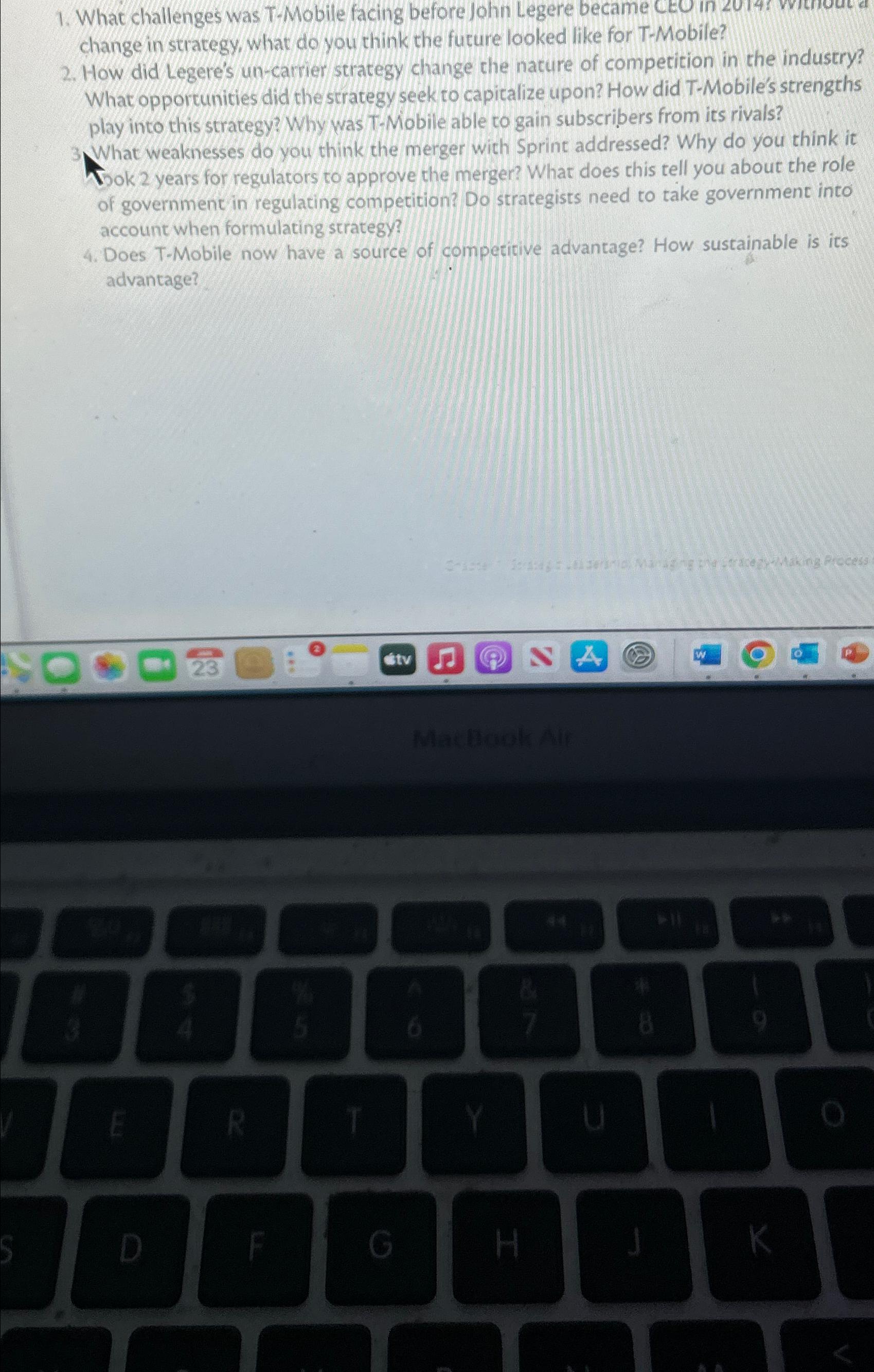 Solved What challenges was T-Mobile facing before John | Chegg.com