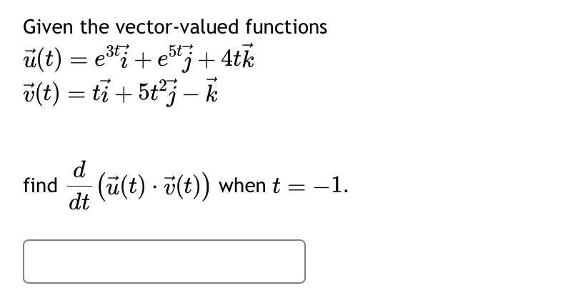 Given the vector-valued | Chegg.com
