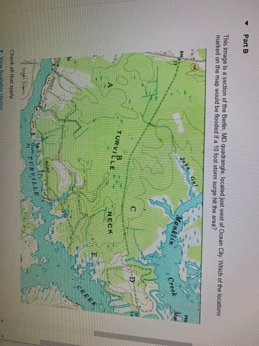 Solved Part B This image is a section of the Berlin, MD | Chegg.com