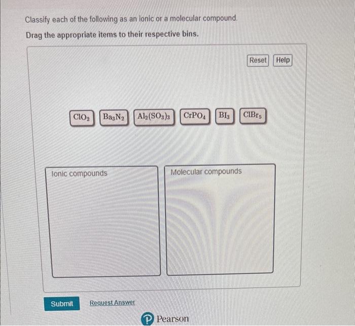 Solved Classify each of the following as an ionic or a | Chegg.com