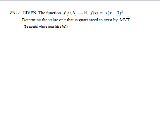 Solved [10] (3) ﻿GIVEN: The function | Chegg.com