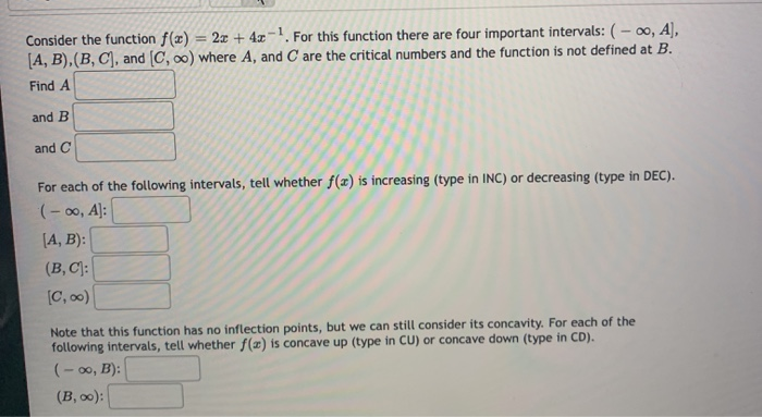 Solved Consider the function f(x) = 2x + 4x -1. For this | Chegg.com