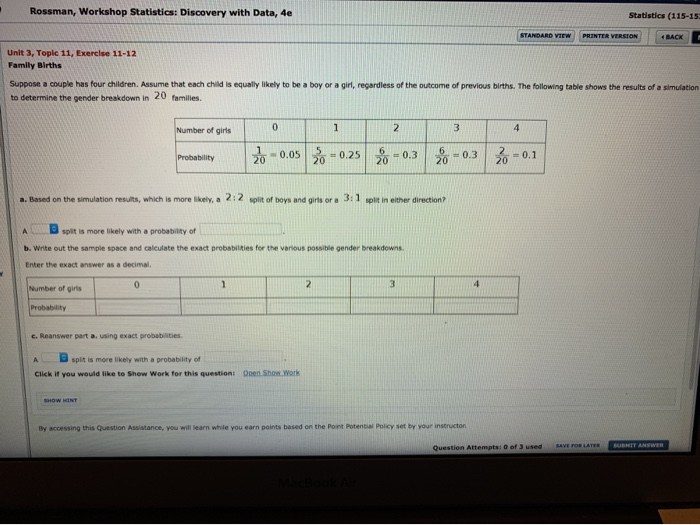 Solved Rossman, Workshop Statistics: Discovery with Data, 4e | Chegg.com